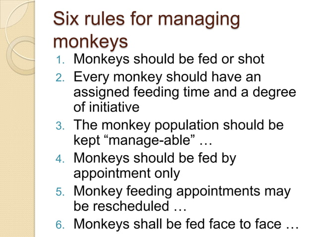 Effective delegation and monkey management | PDF | Business | Business ...