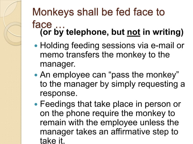 Effective delegation and monkey management | PDF | Business | Business ...