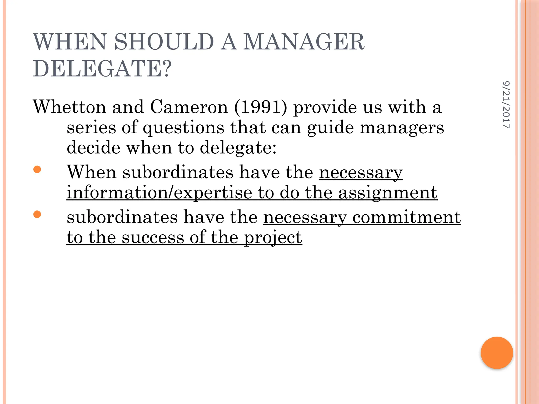 EFFECTIVE DELEGATION in Management Skills Improvement | PPTX