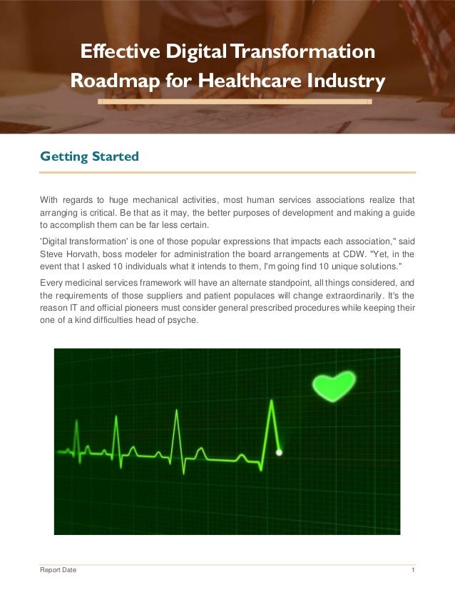 Effective digital transformation roadmap for healthcare industry
