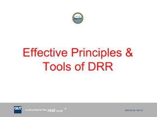 Effective Disaster Risk Reduction Principles, Tools & Techniques.pdf