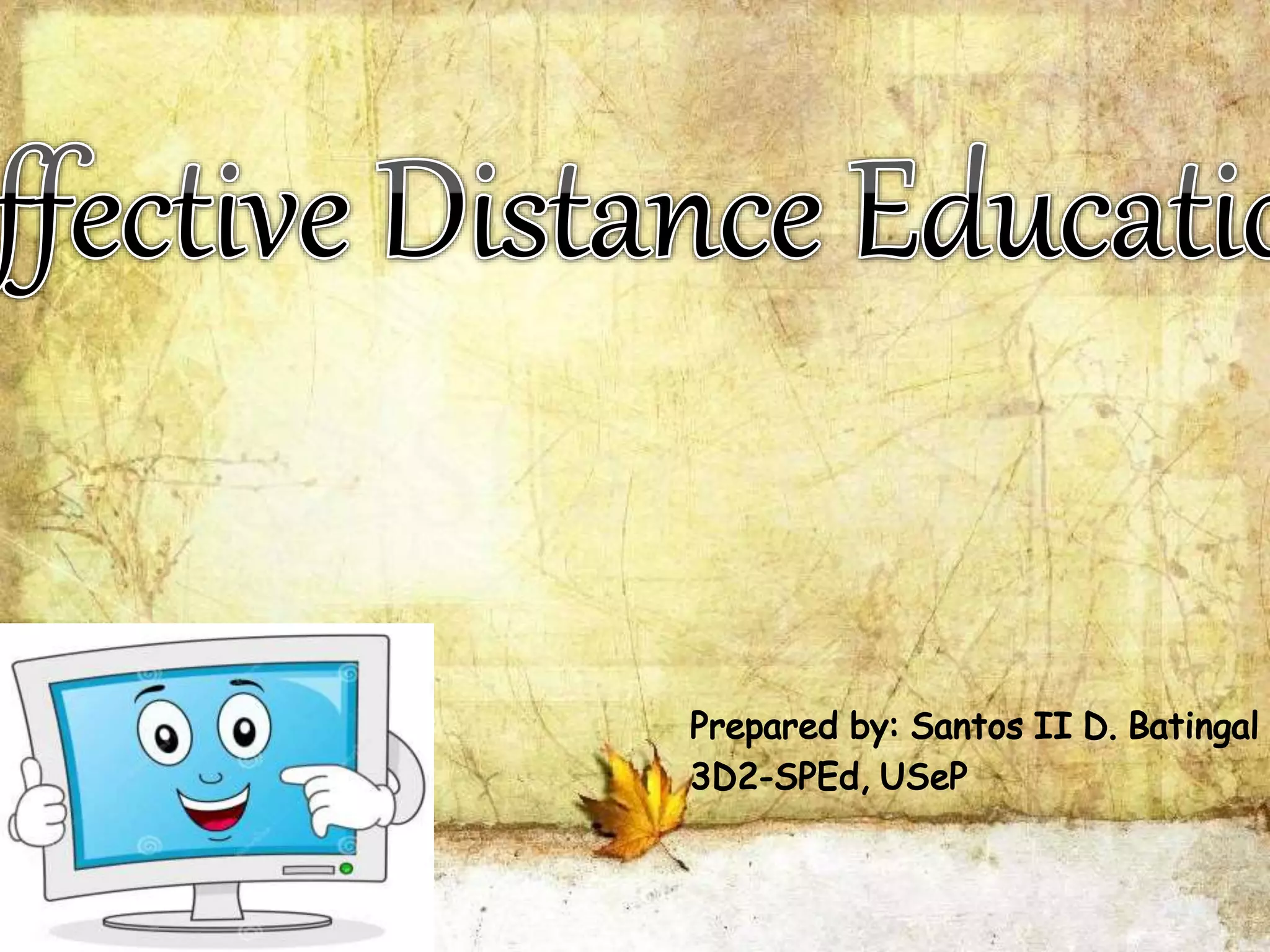 Effective distance education | PPT