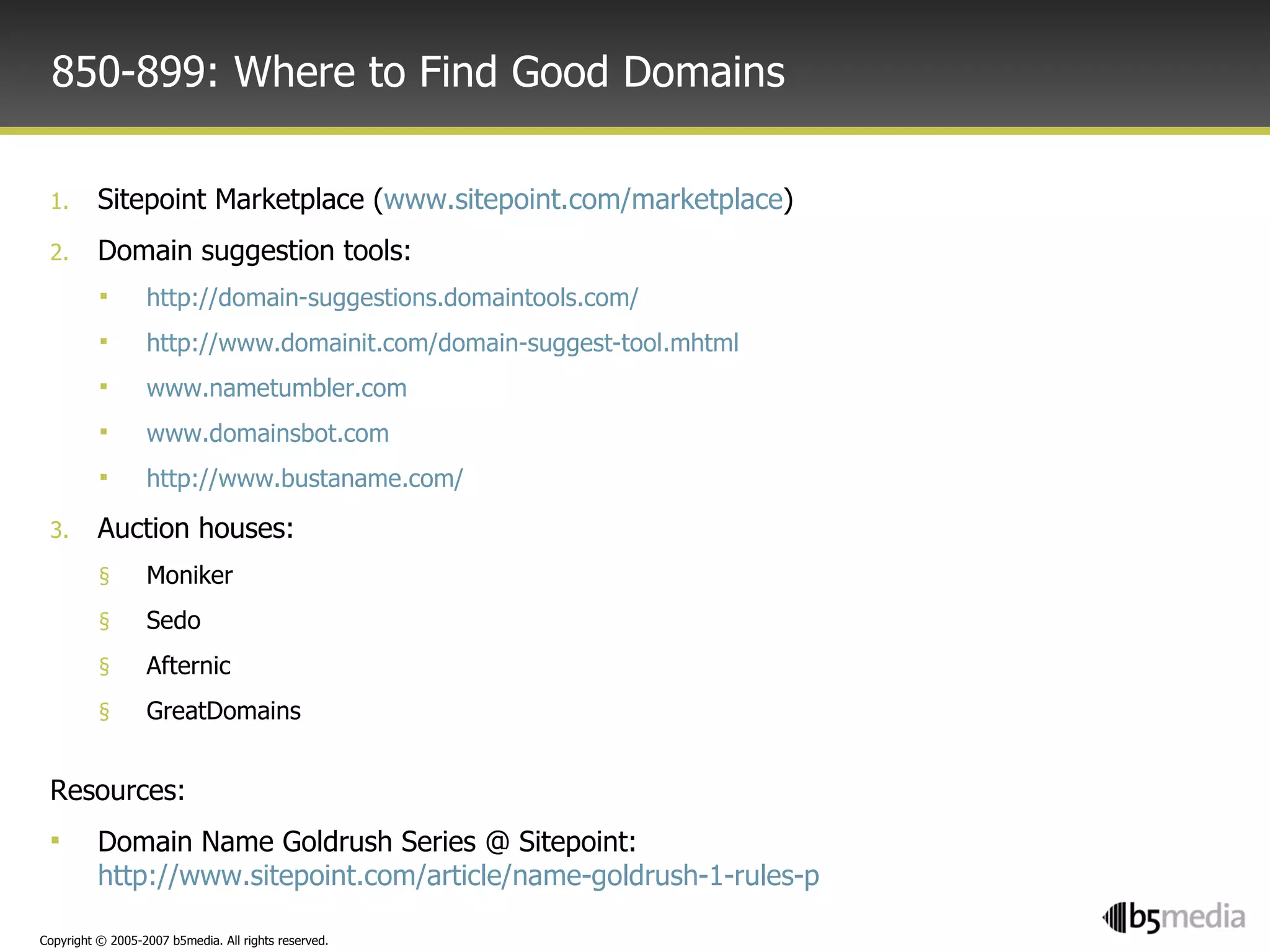 Effective Domaining Strategies Jeremy Wright Ppt