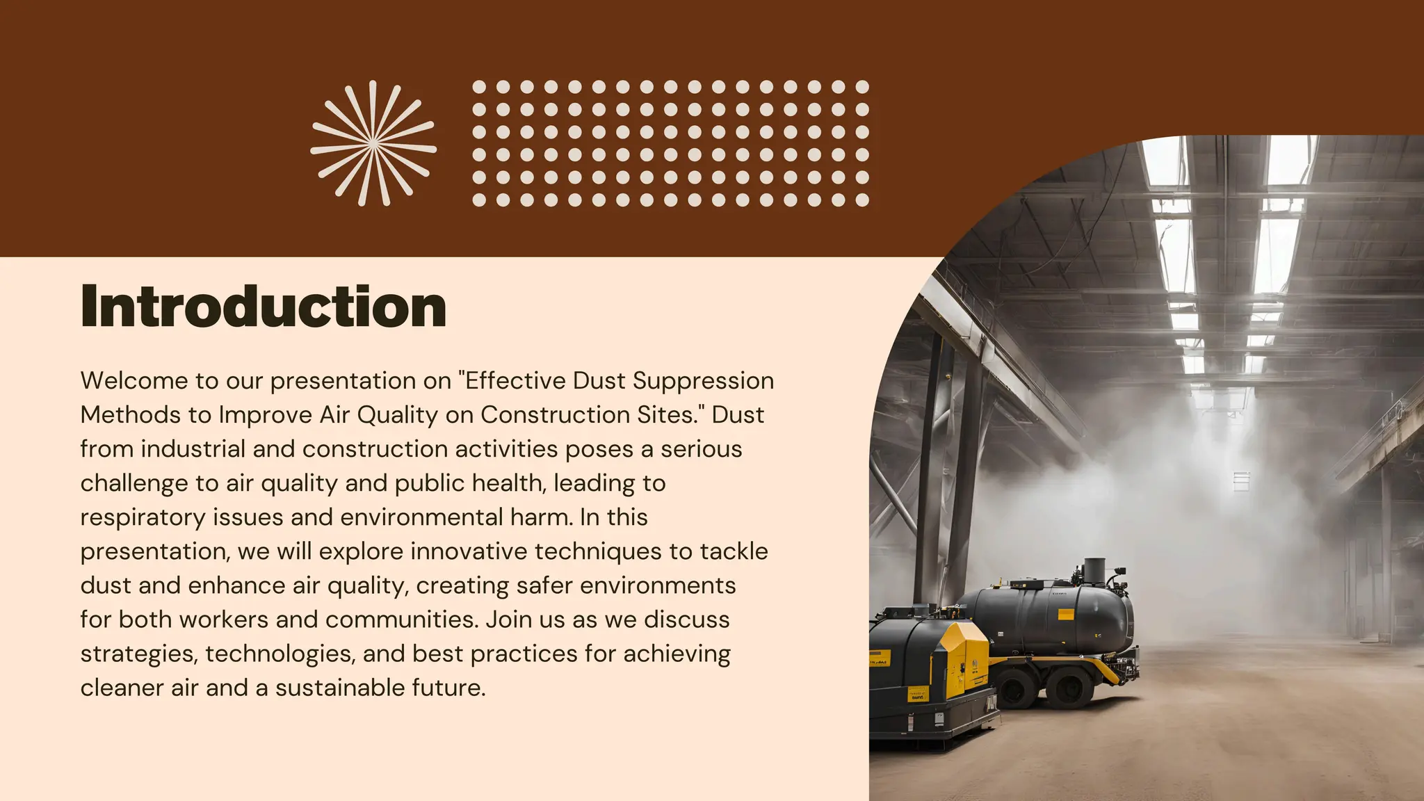 Effective Dust Suppression Methods to Improve Air Quality on ...