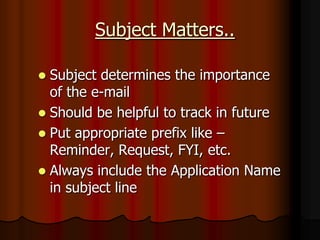 Effective E Mail Communication | PPTX