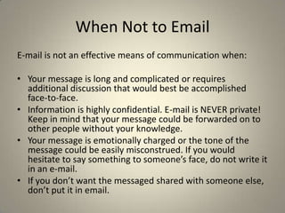 Effective email communications | PPT