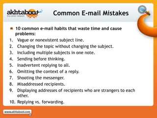 Effective Emails Presentation | PPTX | Email | Internet