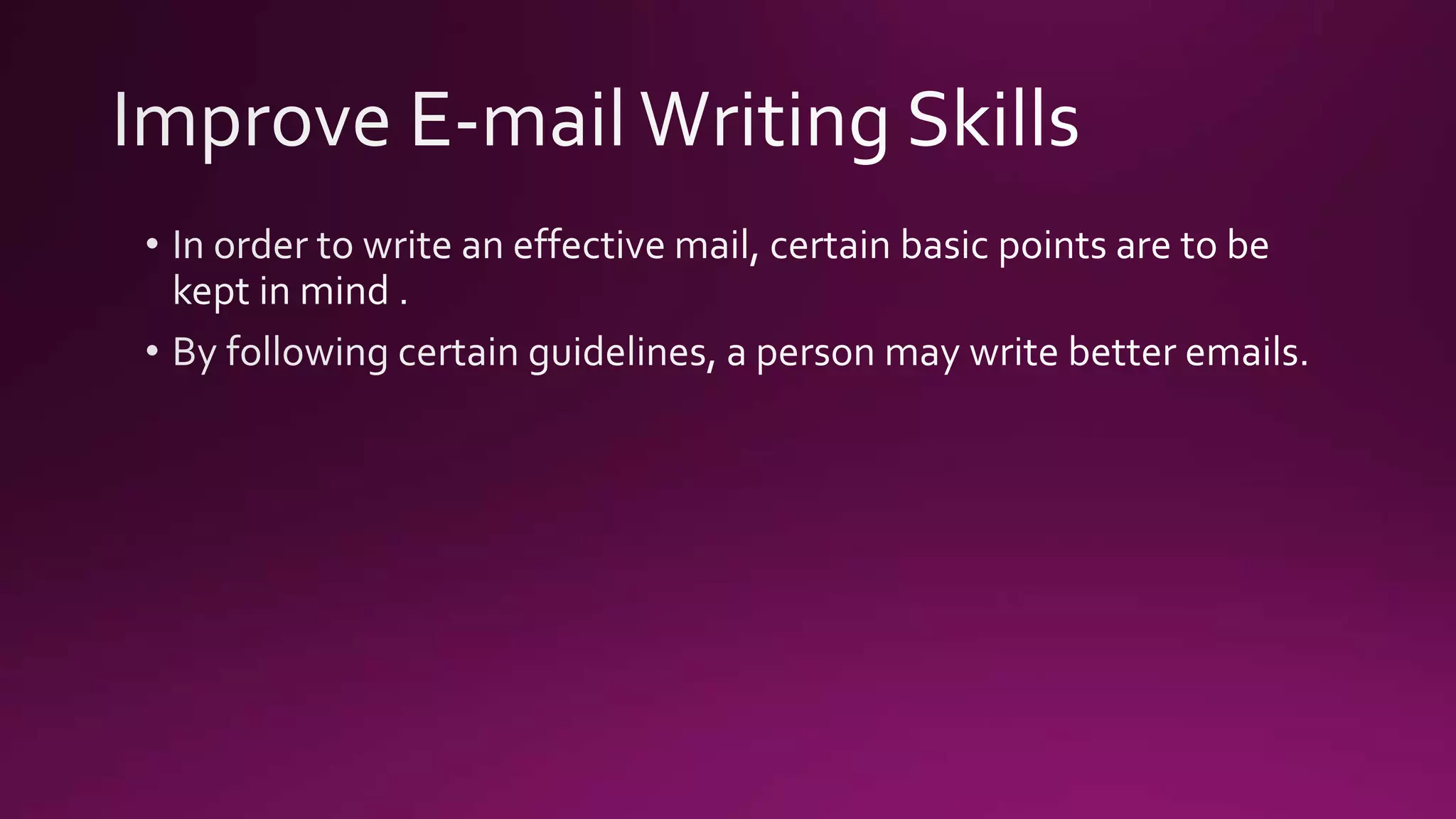 Effective email writing | PPT