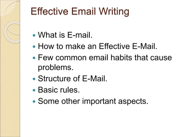 Effective Email Writing.ppt | Email | Internet