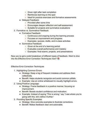 EffectiveErrorCorrection24 sources of errors and feedback | PDF