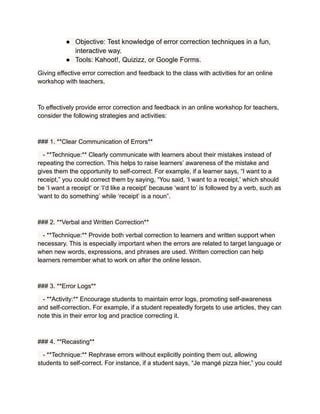 EffectiveErrorCorrection24 sources of errors and feedback | PDF