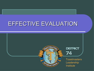 Effective Evaluation | PPT