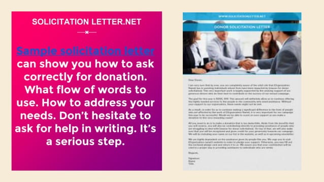 Effective Examples Of Solicitation Letter | PPT