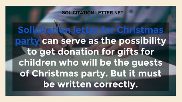 Effective Examples Of Solicitation Letter | PPT