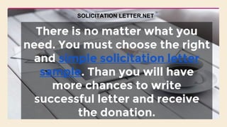 Effective Examples Of Solicitation Letter | PPT