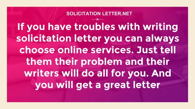 Effective Examples Of Solicitation Letter | PPT