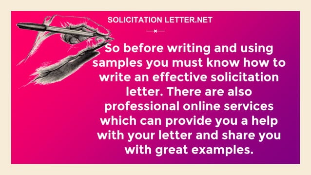 Effective Examples Of Solicitation Letter | PPT