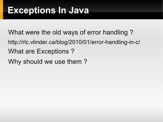 Effective exceptions | PPT