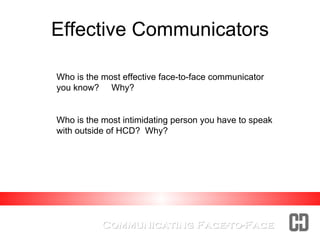 Effective Face To Face Communication | PPT