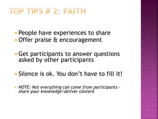 Effective facilitation top 10 tips_nicol cave | PPT