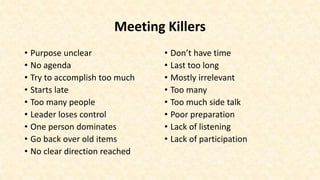 Effective Family Business Meetings | PPTX