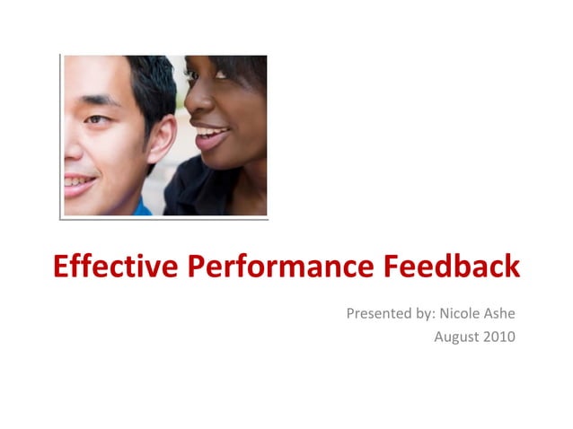 Effective feedback | PPT