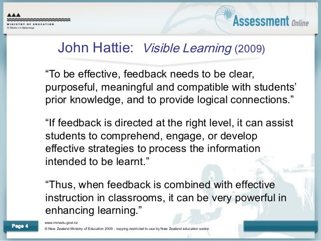 John Hattie. Visible Learning. Feedback. | Visible learning, Effective ...