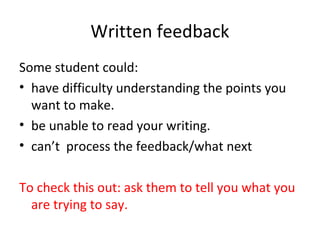 Effective feedback | PPT