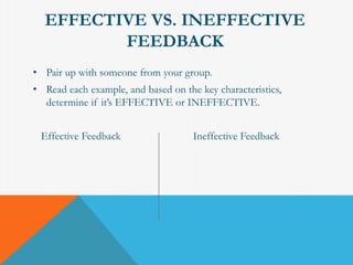 Effective Feedback- Updated Version | PPTX