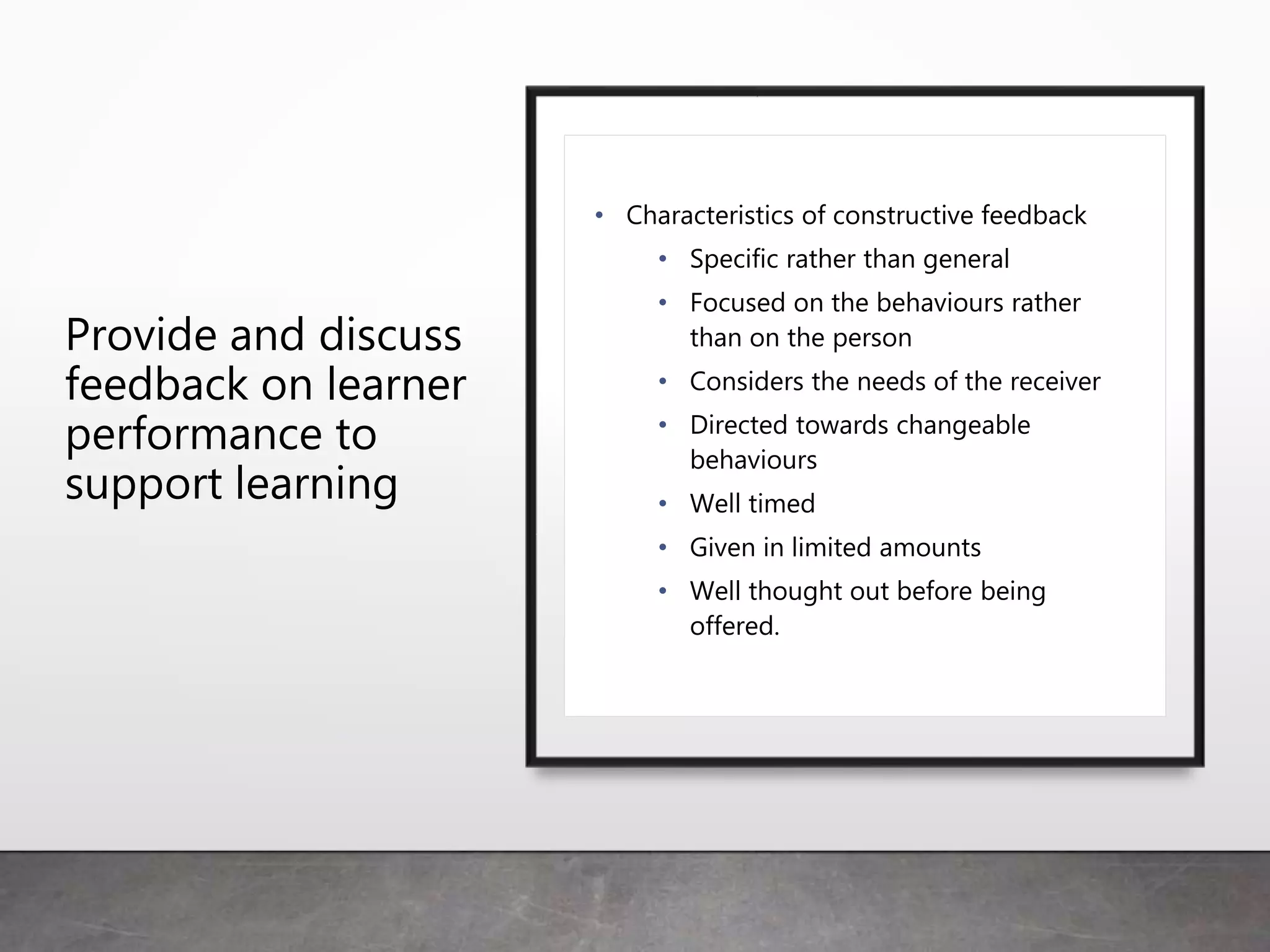 Effective feedback techniques | PPTX