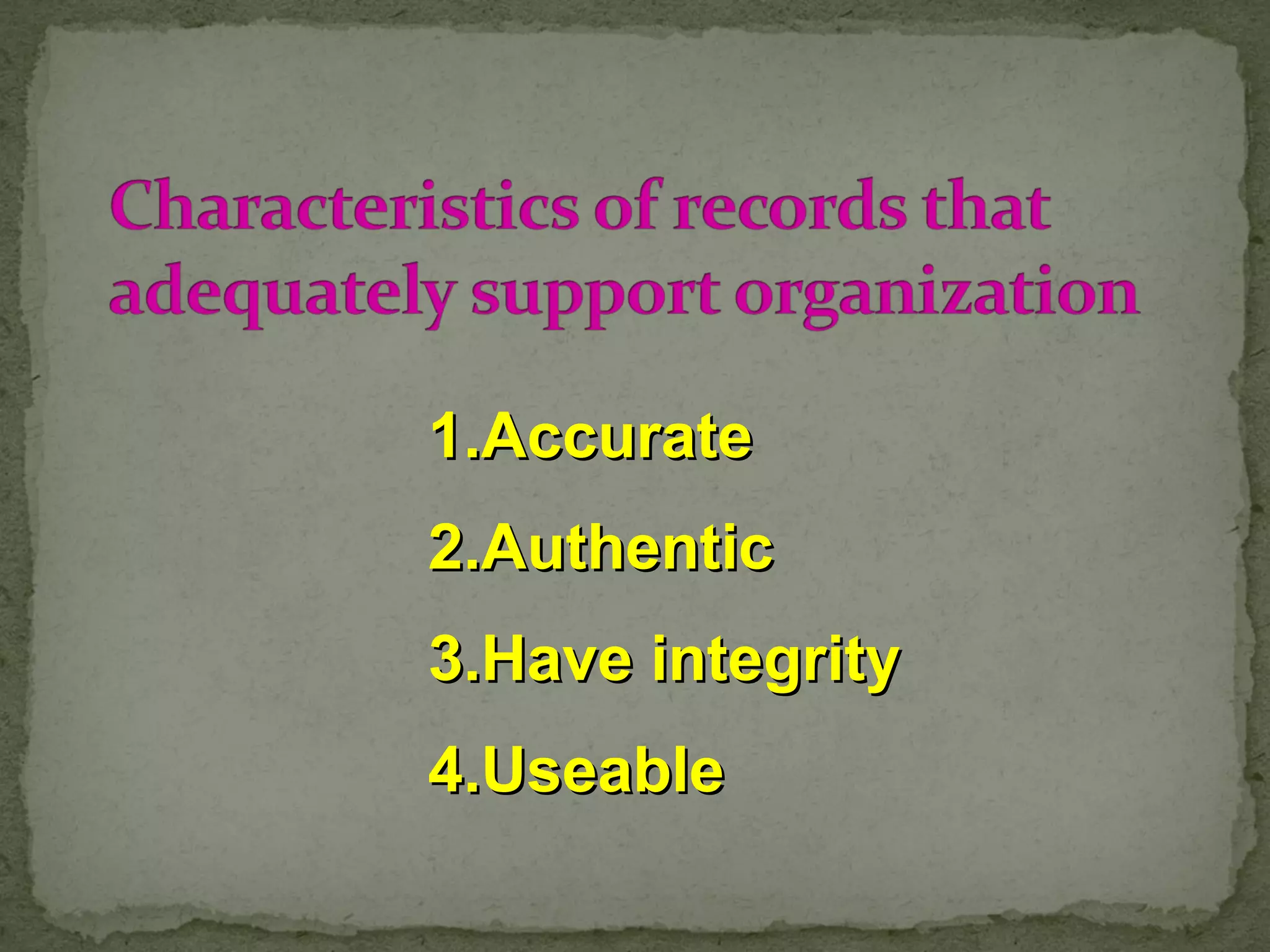 Effective filing and recording system | PPT