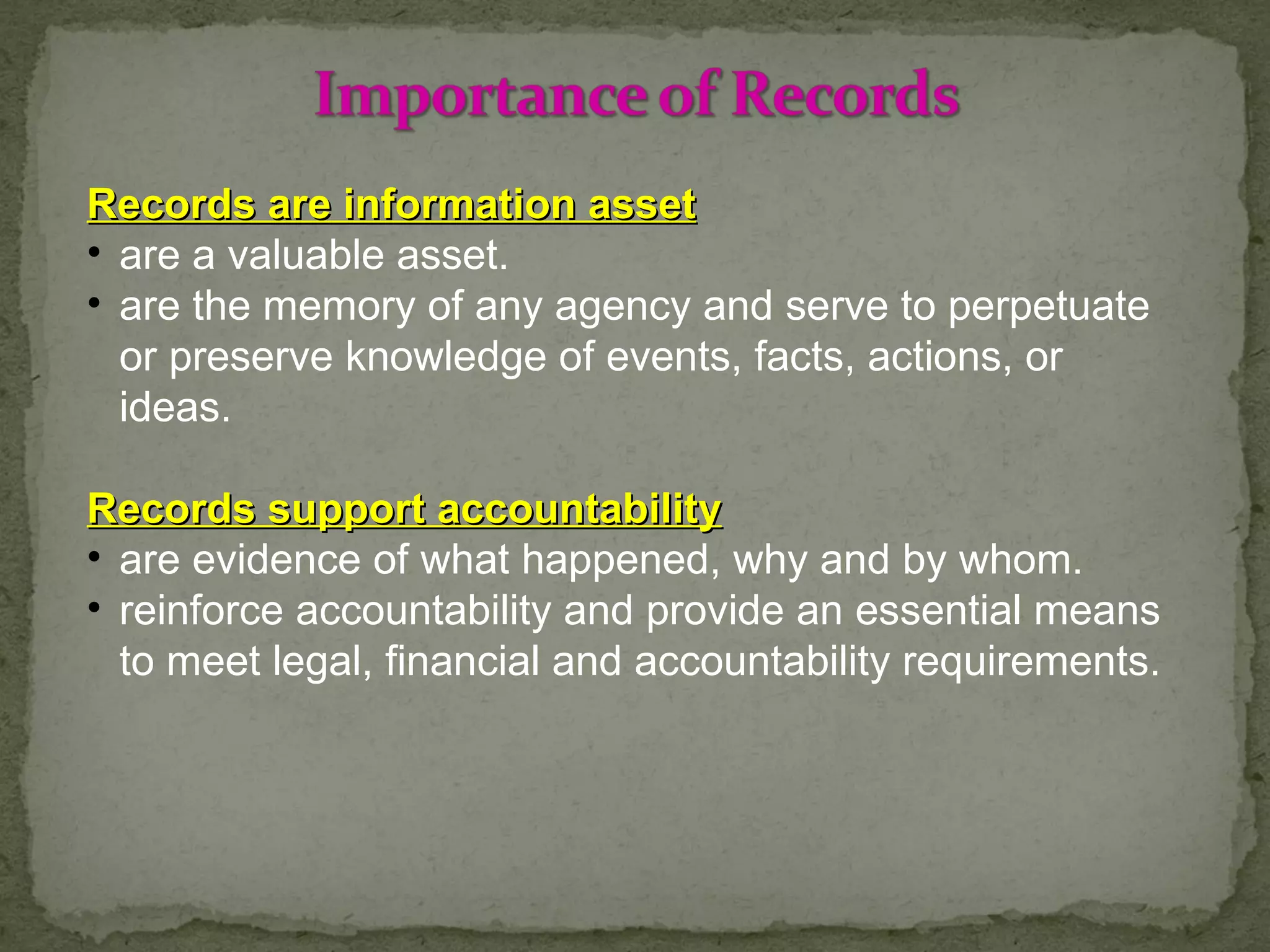 Effective filing and recording system | PPT