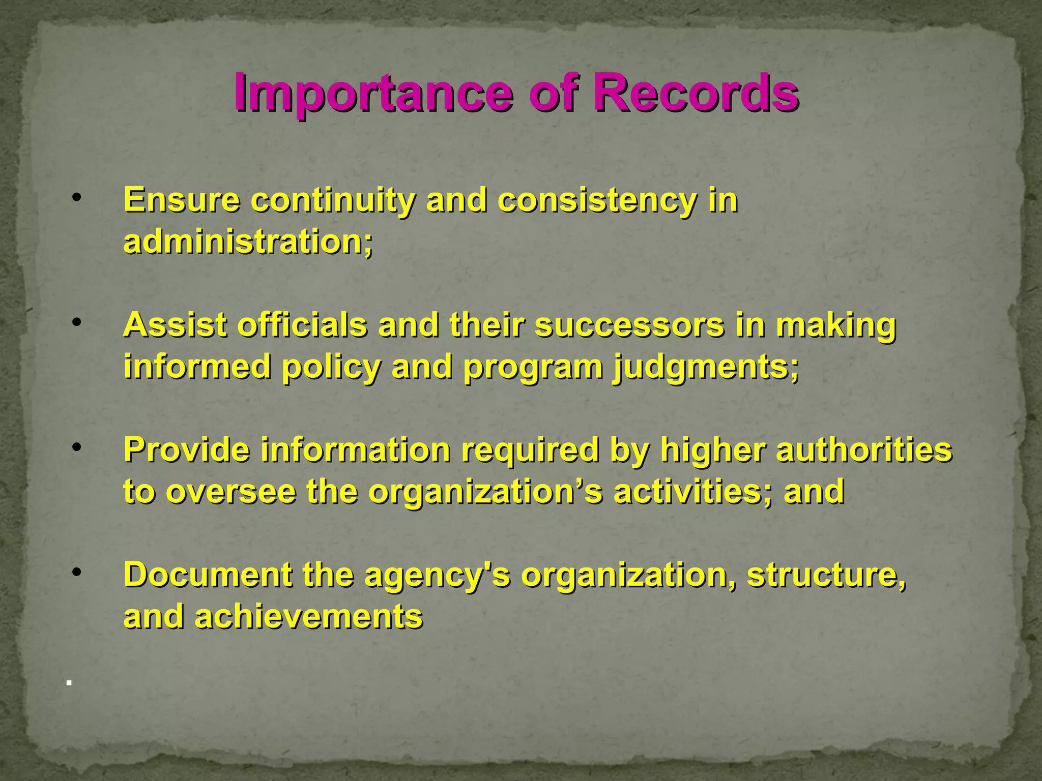 Effective filing and recording system | PPT