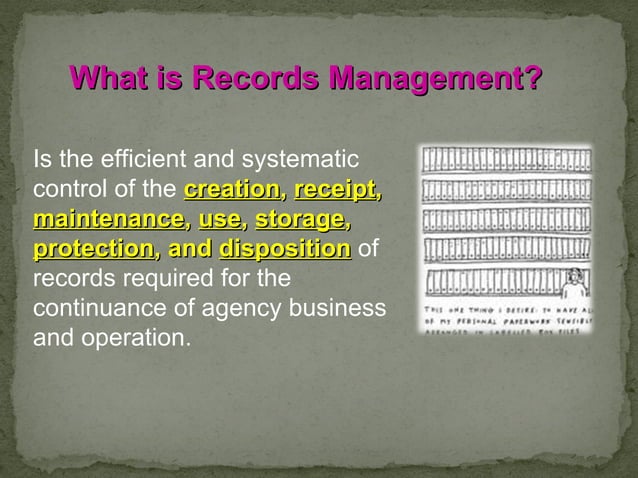 Effective filing and recording system | PPT | Databases | Computer Software and Applications