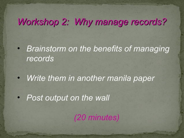 Effective filing and recording system | PPT | Databases | Computer Software and Applications