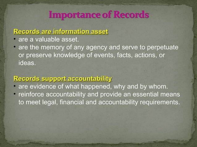 Effective filing and recording system | PPT | Databases | Computer Software and Applications