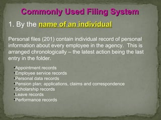Effective filing and recording system | PPT
