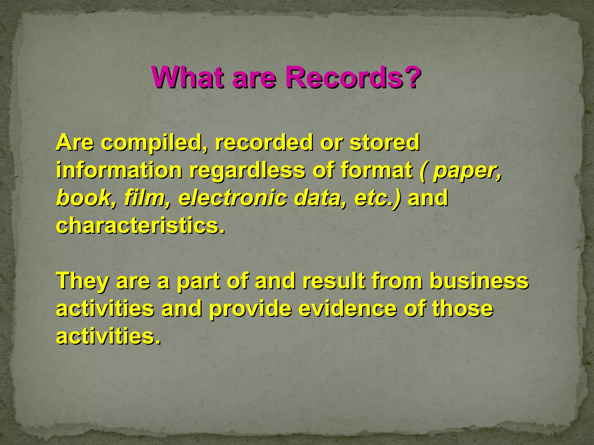 Effective filing and recording system | PPT