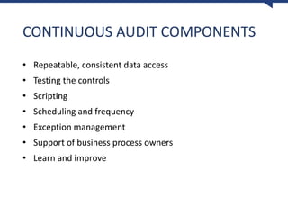 Effective Framework for Continuous Auditing | PPTX
