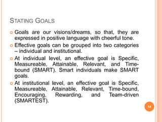 Effective goal setting | PPT