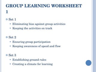 Effective group learning presentation (ppt 03) v0.6 | PPT
