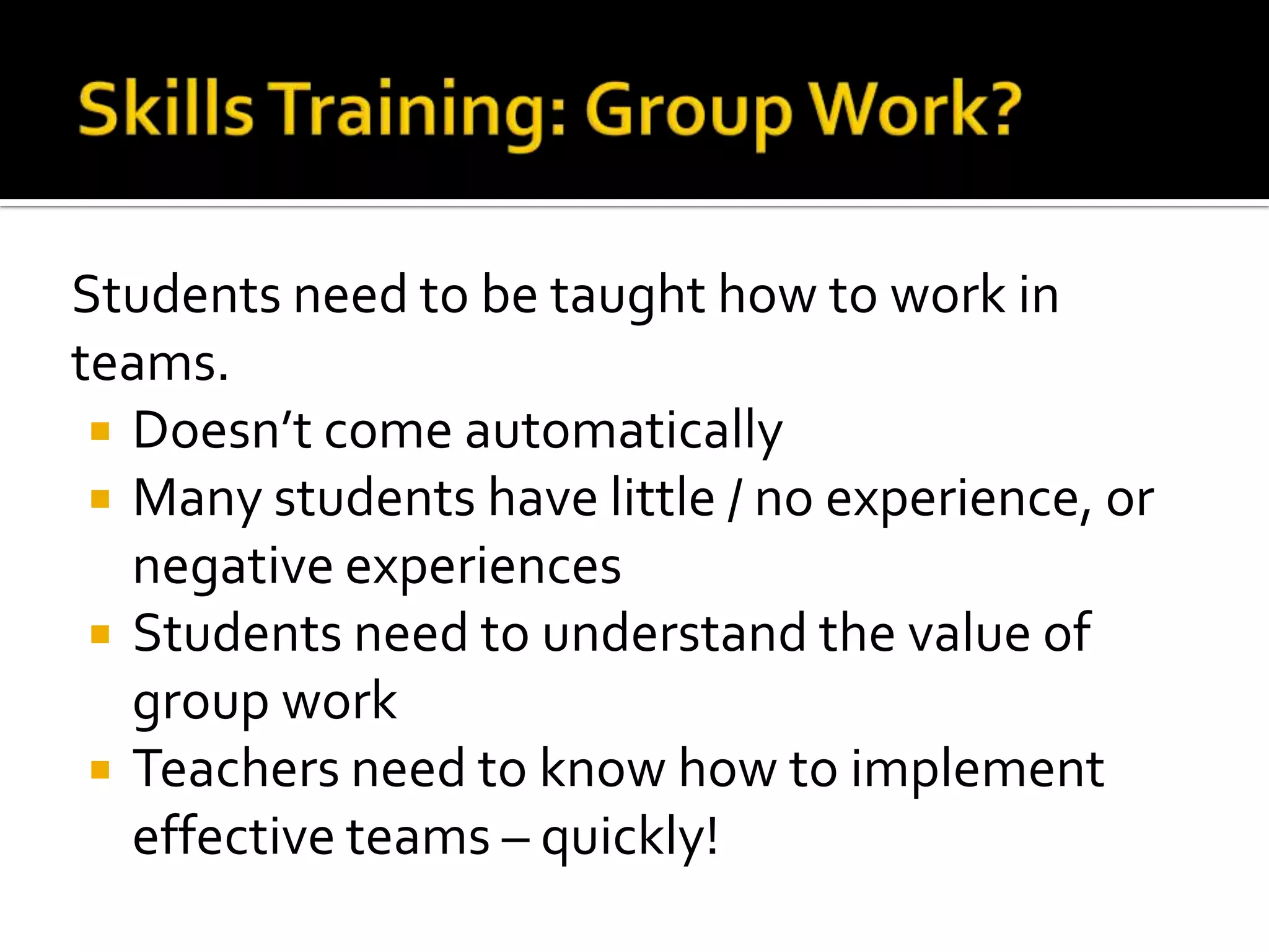 Effective group work | PPTX