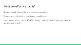Effective Habits for Success - A Clear Guide | PDF