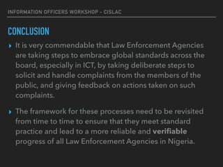 Effective handling of Complaints - Optimizing the use of ICT in Law ...