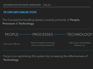 Effective handling of Complaints - Optimizing the use of ICT in Law Enforcement | PDF