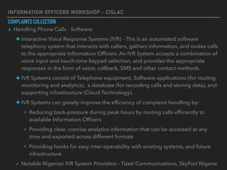 Effective handling of Complaints - Optimizing the use of ICT in Law ...