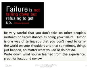 Effective handling of failure | PPSX