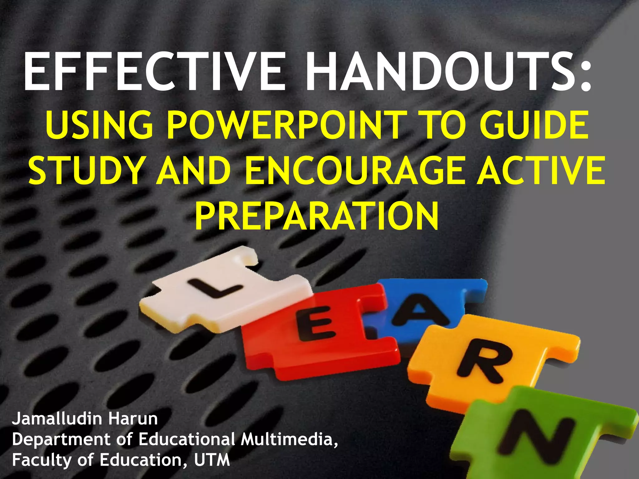 Effective Handout | PPT