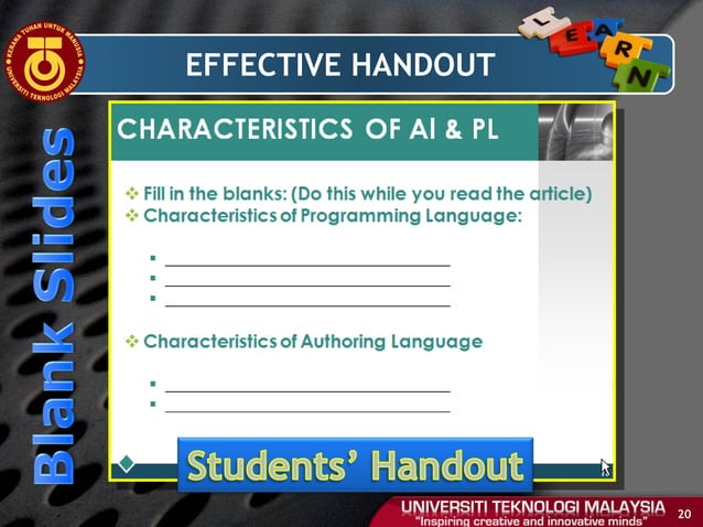 Effective Handout | PPT