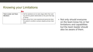 Effective High Performance Team Dynamics for Code Blue Team | PPTX